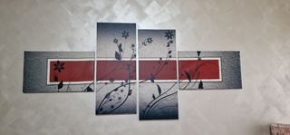 stampa su tela 4 pezzi