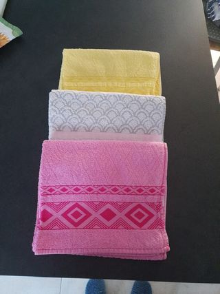 3 asciugamani viso 95x55