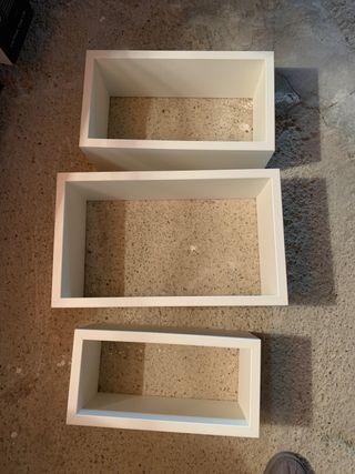 Set tre mensole bianche 