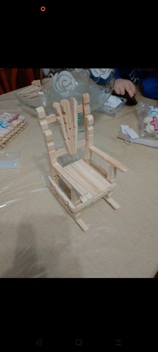 Sedia da abbellimento artigianale in legno 