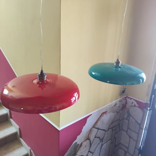 Coppia lampade a sospensione vintage 