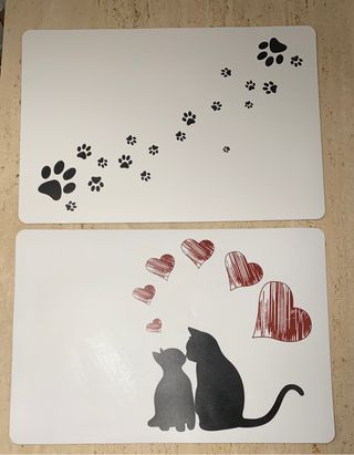 Coppia #tovagliette #sottociotola #gattonero