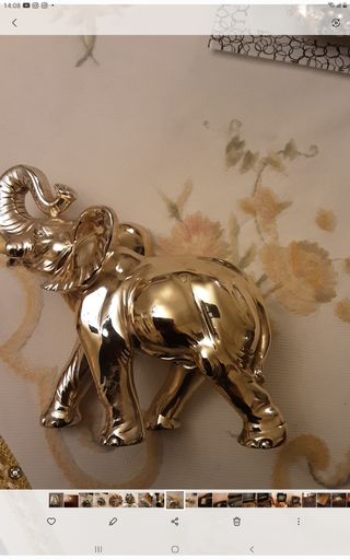 elefante vintage in argento 