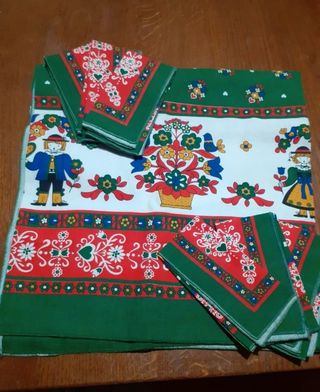 tovaglia da 6 persone vintage 