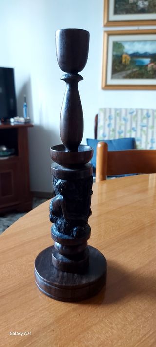 candelabro in legno massiccio 