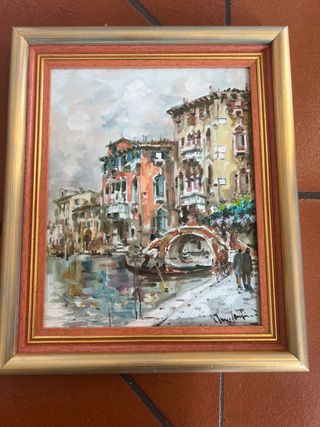 Quadro vintage dipinto su tela