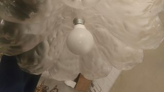 lampadario in vetro opaco 