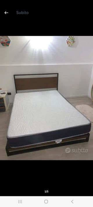 letto una piazza e mezza con materasso