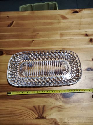 vassoio in cristallo vintage 