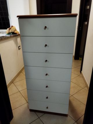 Settimino e cassettiera coordinat ciliegio e panna