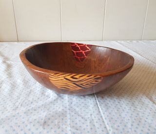 Ciotola terrina legno svuotatasche etnico cocco