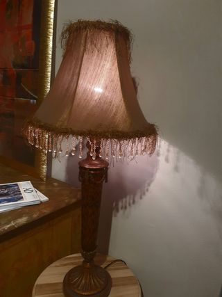 lampada in tessuto e vetro