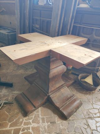 base tavolino in legno vintage 