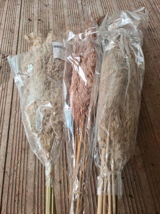 3 mazzi fiori disidratati 