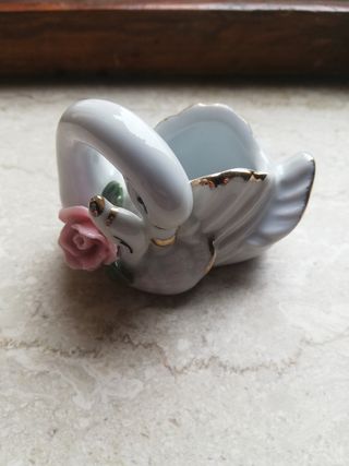 Cigno porta oggetti in ceramica