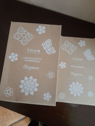 lenzuola sotto e 2 federe thun 