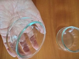 due ciotole di vetro