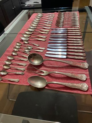 Servizio da 12 posate arg 800 vintage 