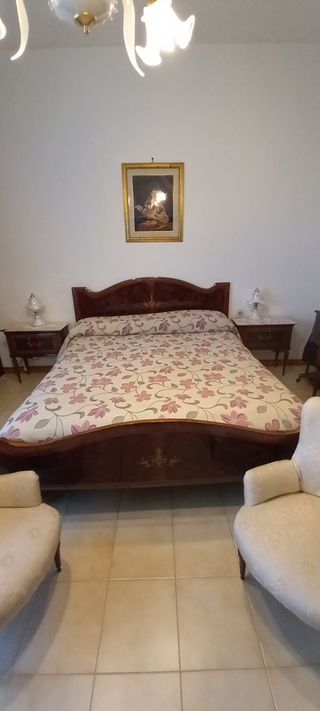 Letto stile chippendale in piuma di mogano