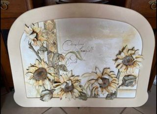 Quadro in legno e gesso artigianale firmato