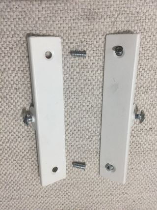 Coppia (2pz) placche in ferro laterali Bianche