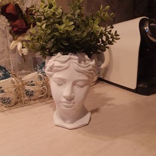 vaso volto donna shabby chic 