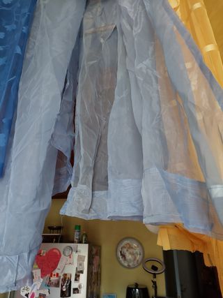 2 teli per tenda azzurro 