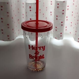 Bicchiere plastica con coperchio a cannuccia