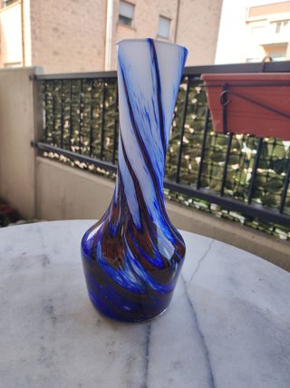 Vaso soffiato in vetro di Murano 