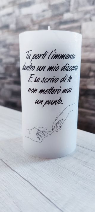 candela con frase di Ultimo