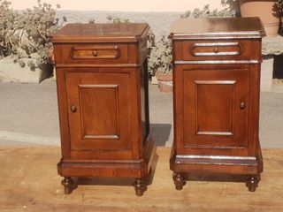 coppia di comodini epoca 1880 noce 
