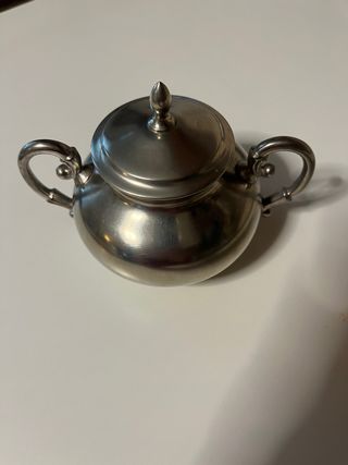 Zuccheriera in peltro 