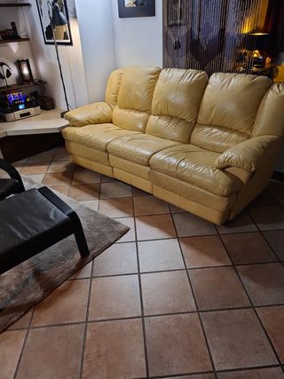 Divano 3 posti vera pelle