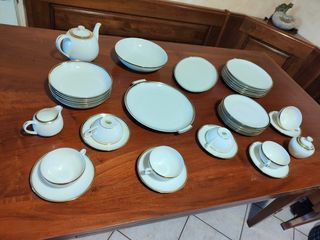 servizio piatti anni 50 decoro oro bavaria 