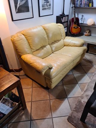 Divano 2 posti in pelle