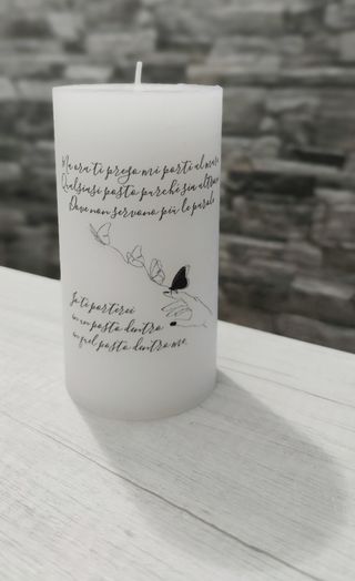 candela con frase di Ultimo 