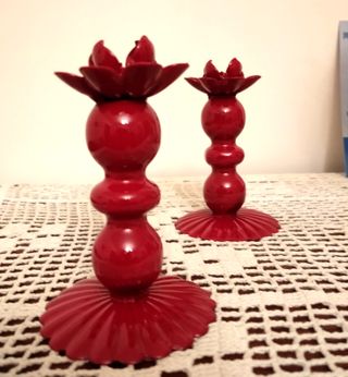 Coppia portacandela Rosso #pretty