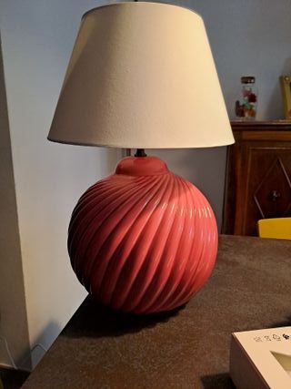 Lume da tavolo porcellana corallo anni 70