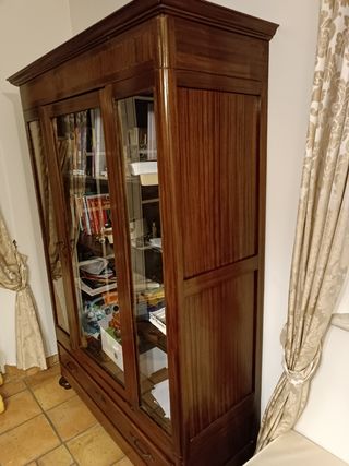 Libreria antica in noce fine '800