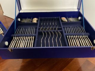 Servizio posate per 12 persone silver plated