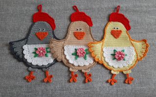 Tre Presine all'uncinetto 