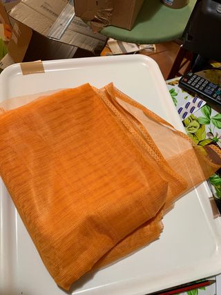 Stoffa velata arancione 