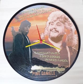 Orologio su vinile 33 giri omaggio a Pino Daniele 