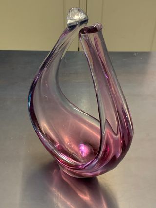 Vaso in cristallo di Murano 28x15 cm