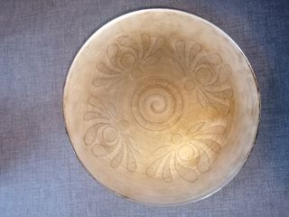 piatto decorativo oro damascato