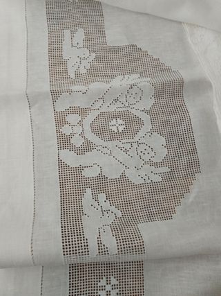 lenzuola matrimoniale con due federe a mano