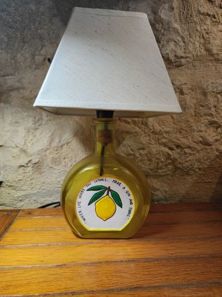 Lampada Personalizzata Vintage Limone Dipinto Led