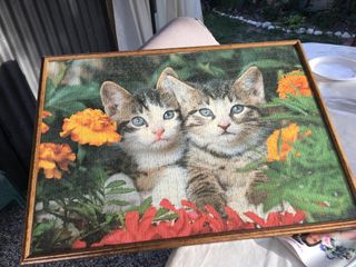 quadro di gatti in puzzle