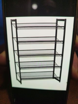 Portascarpe a rete metallica nero