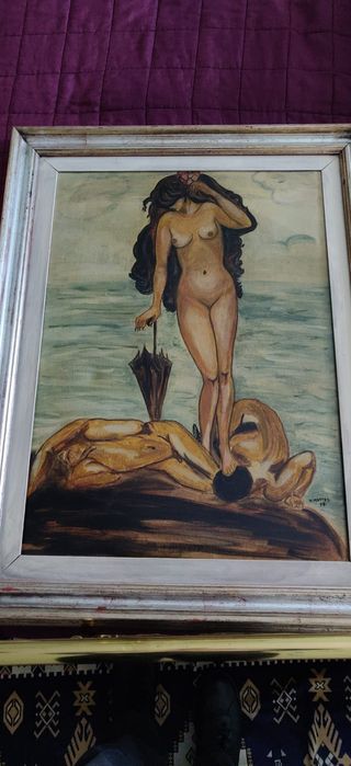 Un quadro olio su tela